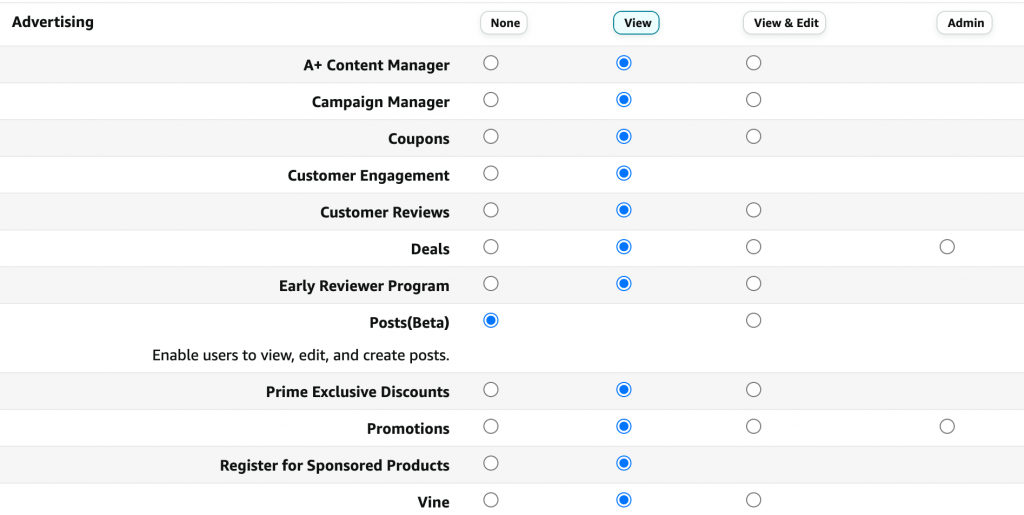 Amazon Access And Permissions - Optiwise.ai